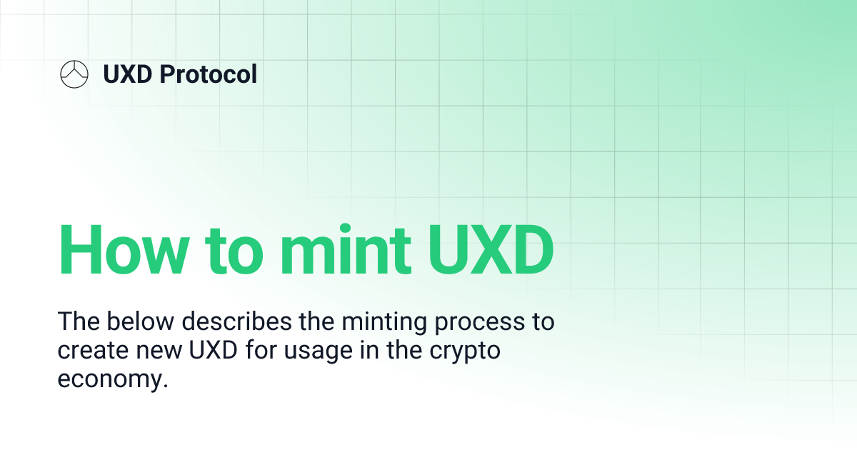 How to mint UXD | UXD Protocol